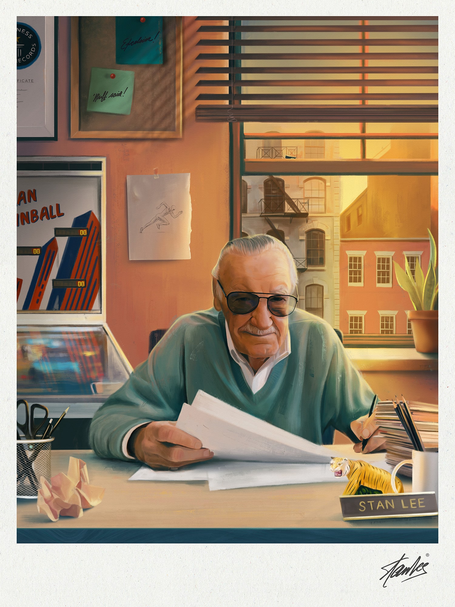 Can You Spot the Easter Eggs in This Stan Lee Portrait? - The Real Stan Lee